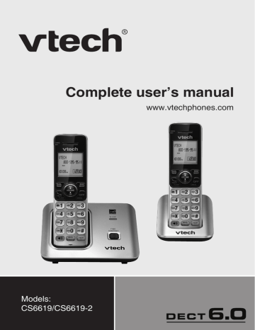VTech CS6619-2 Cordless Telephone User manual | Manualzz