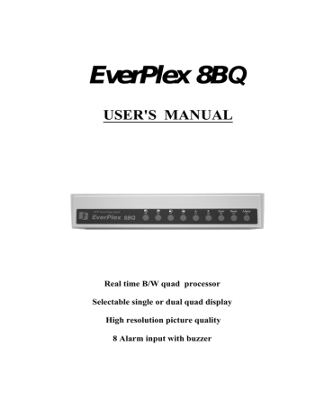 EverFocus 8BQ User's Manual | Manualzz