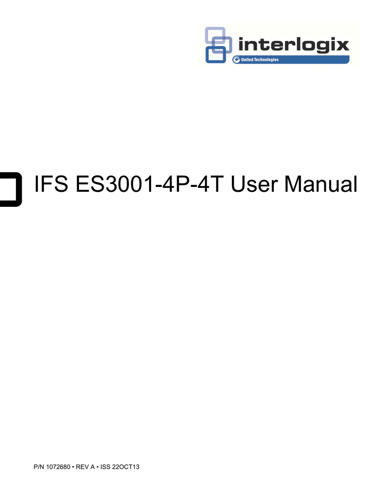 Interlogix IFS ES3001-4P-4T User manual | Manualzz