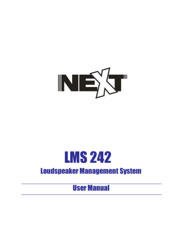 NEXT LMS 242 User Manual | Manualzz