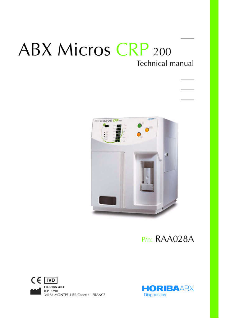 Abx Micros 60 User Manual