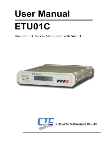 CTC Union ETU01C User manual | Manualzz