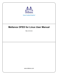 Mellanox OFED for Linux - User manual