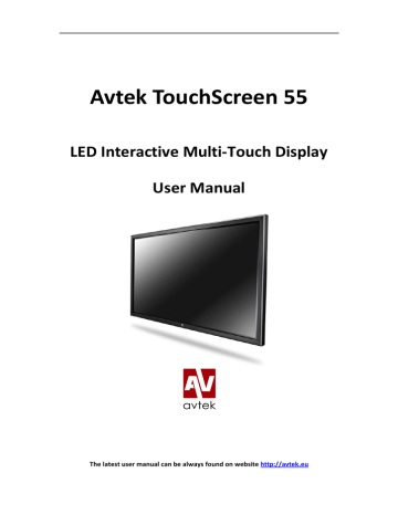 Avtek TouchScreen 55 User manual | Manualzz