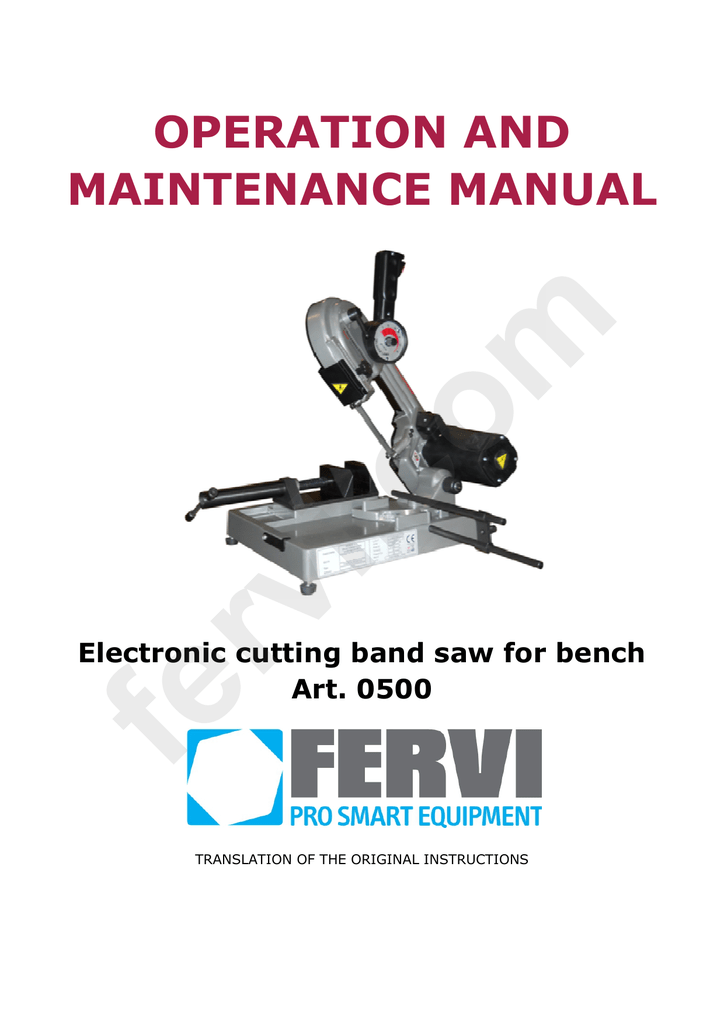 Fervi 0500 User manual | Manualzz