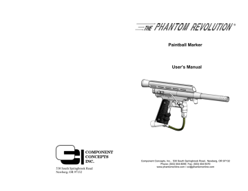 Phantom Revolution Paintball Marker User's Manual | Manualzz