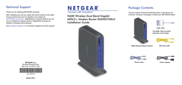 NETGEAR N600 DGND3700v2 Installation Guide | Manualzz