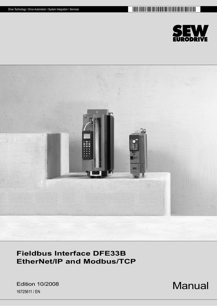 Fieldbus Interface DFE33B EtherNet/IP and Modbus/TCP | Manualzz