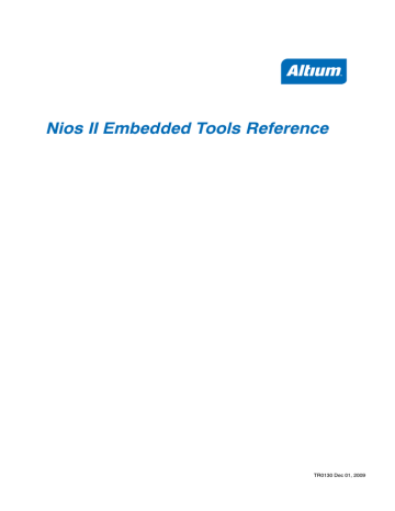 Nios II Embedded Tools Reference Manual | Manualzz
