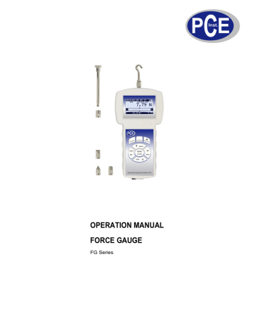 OPERATION MANUAL FORCE GAUGE | Manualzz