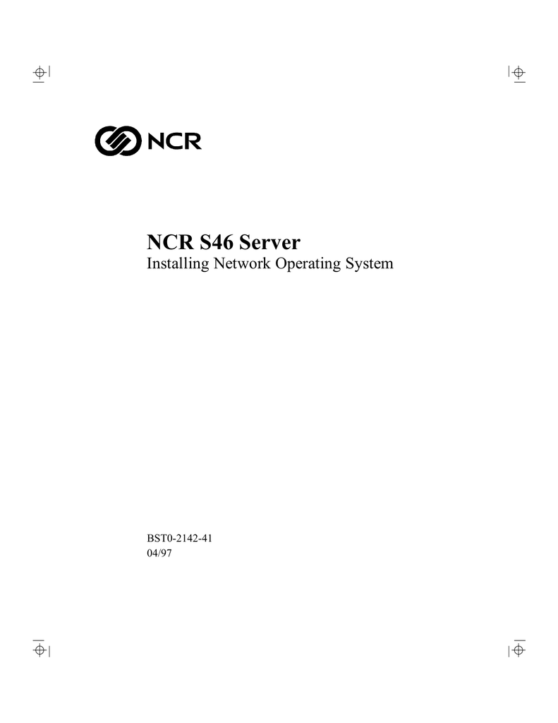 NCR S46 Server Installing Network Operating System | Manualzz