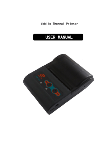 Mobile Thermal Printer RPP-02/BL User Manual | Manualzz