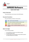 IXP220 Quick Start Guide | Manualzz