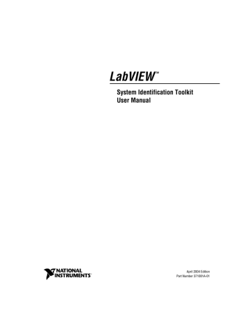 LabVIEW System Identification Toolkit User Manual | Manualzz