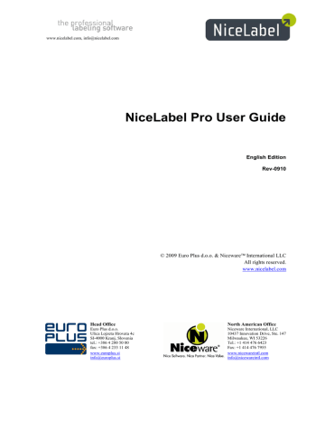 NiceLabel Pro User Guide | Manualzz