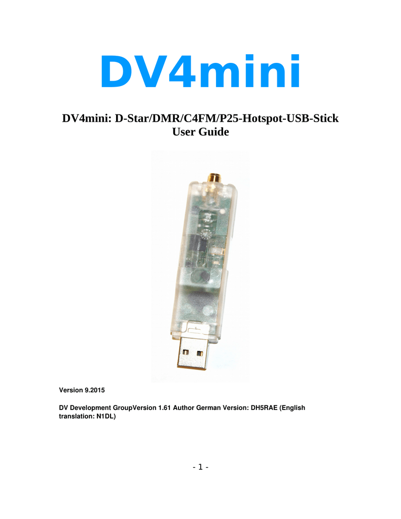 DV Development Group DV4mini User manual | Manualzz