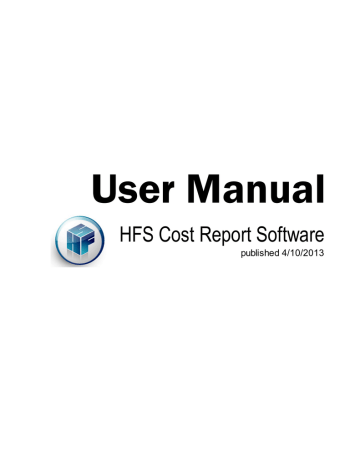 Health Financial Systems Cost Report Software User Manual | Manualzz
