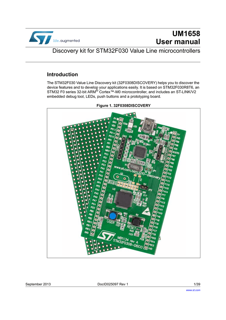 Discovery kit for STM32F030 Value Line microcontrollers | Manualzz