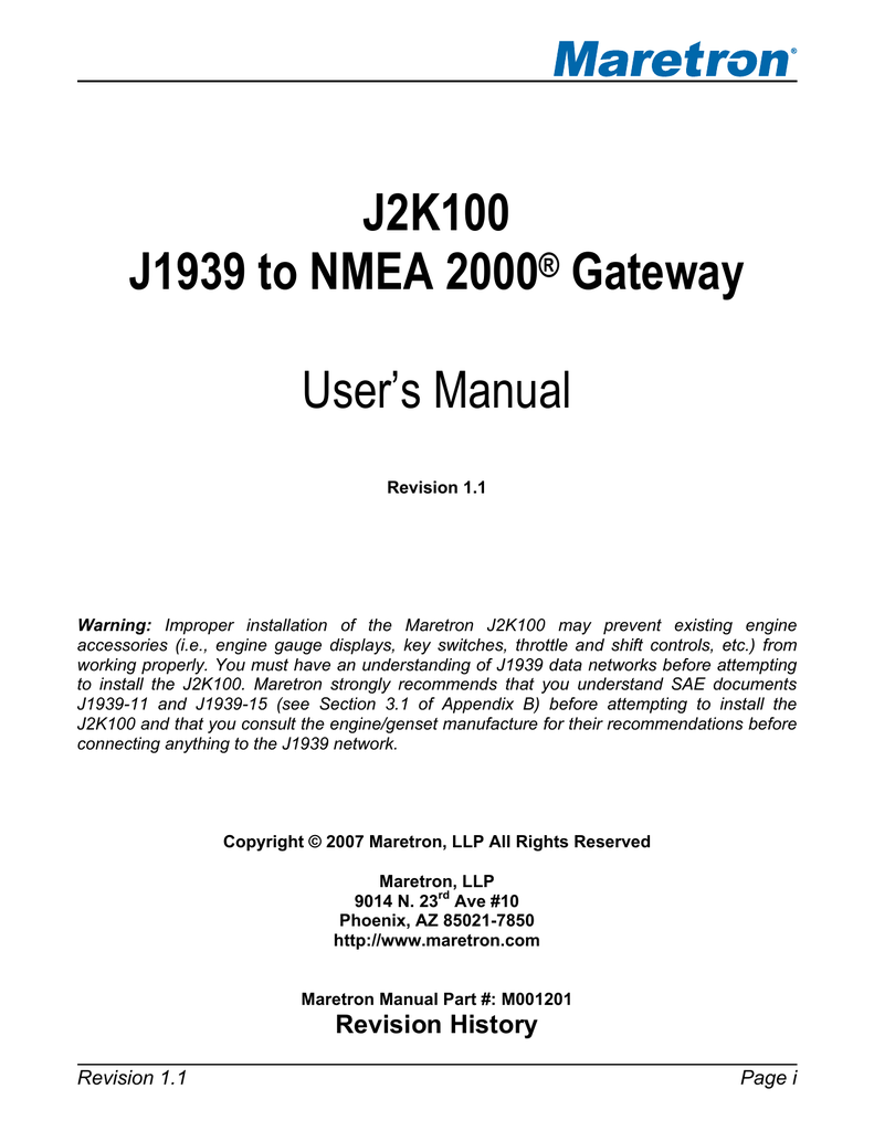 J2K100 J1939 To NMEA 2000 Gateway User s Manual Manualzz j2k100-j1939-to-nmea-2000-gateway-user-s-manual-manualzz