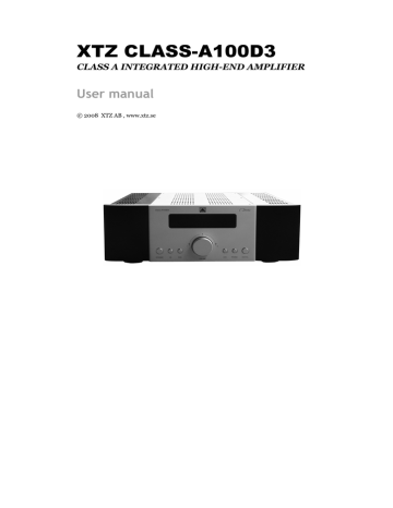 XTZ CLASS-A100D3 User manual | Manualzz