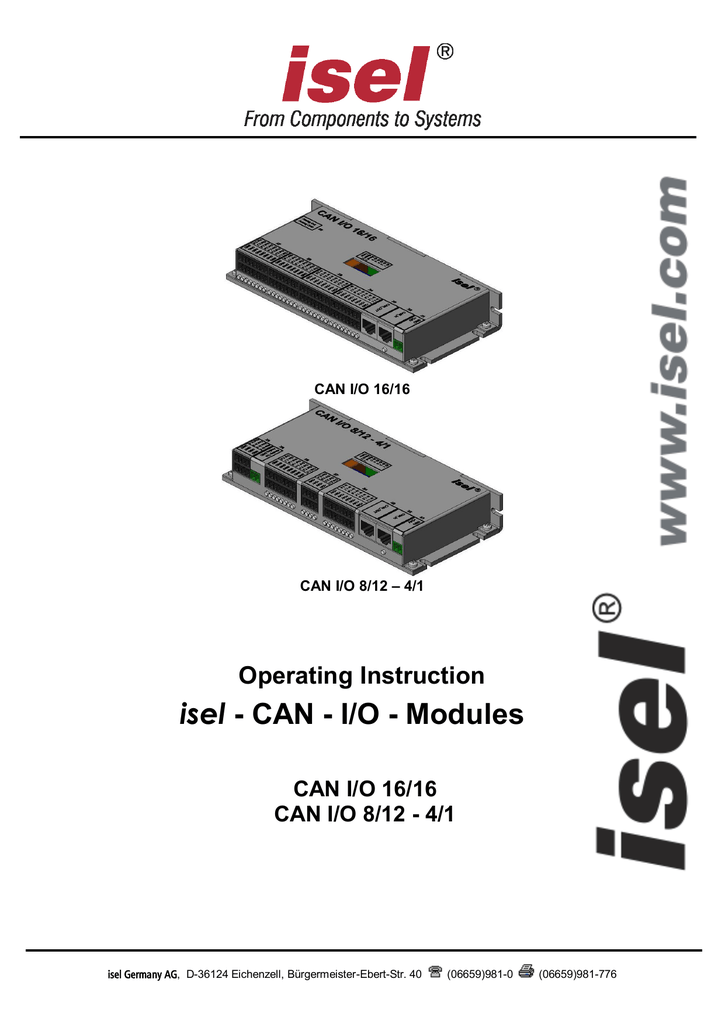 CAN IO User Manual | Manualzz