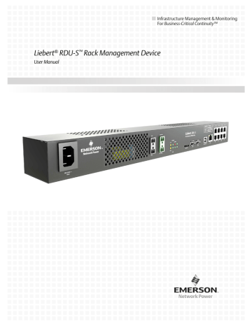 Liebert RDU-S Rack Management Device User Manual | Manualzz