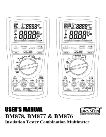 Brymen BM878 User manual | Manualzz