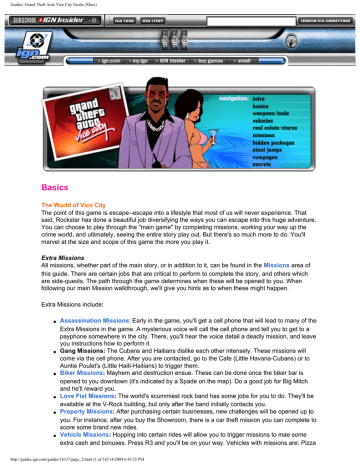 Grand Theft Auto Vice City User Guide | Manualzz