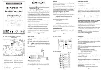 Gardtec 370 Installation Instructions | Manualzz