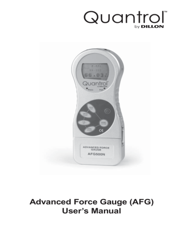 Force Gauge AFG 500N User's Manual | Manualzz