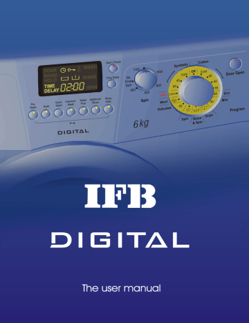 IFB DIGITAL 6KG washing machine The user manual | Manualzz