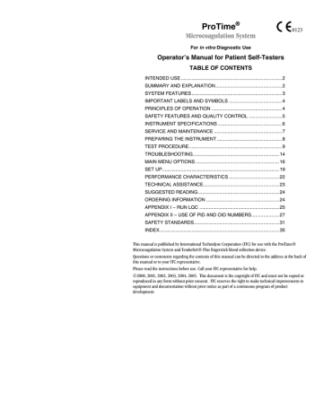 ProTime Microcoagulation System Operator’s Manual | Manualzz