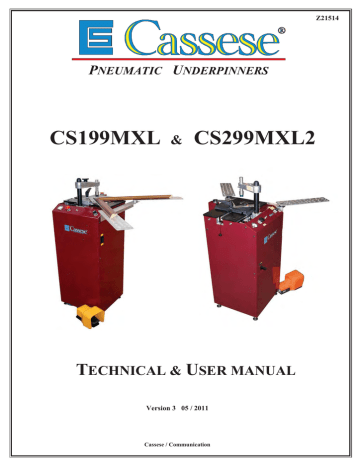 Cassese CS 199MXL & CS 299MXL2 Technical and User Manual | Manualzz
