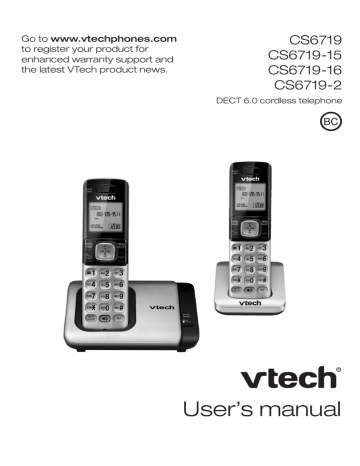 VTech CS6719-2 Landline Phone User manual | Manualzz