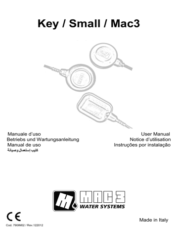 Level regulator Key Small Mac3 User Manual | Manualzz