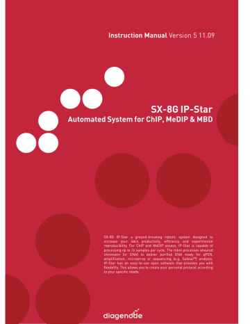 Diagenode SX-8G IP-Star Instruction Manual | Manualzz