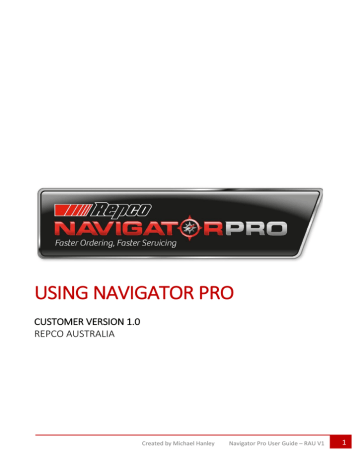 Repco Navigator Pro User Guide | Manualzz