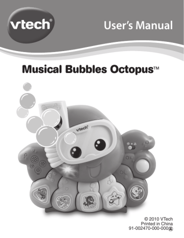 VTech Musical Bubbles Octopus User manual | Manualzz