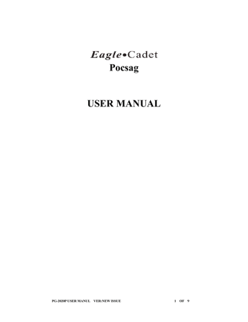 Pager PG 2020P User Manual | Manualzz