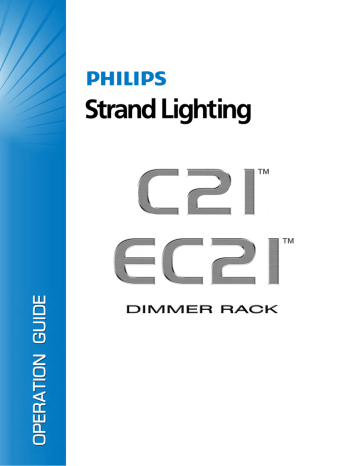 Philips Strand Lighting C21/EC21 Dimmer Rack Operations Manual | Manualzz