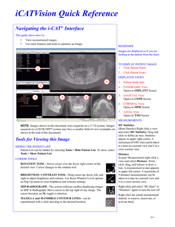 iCAT Vision Quick Reference Guide | Manualzz