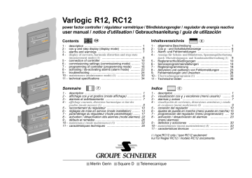 Varlogic R12, RC12 Power Factor Controller User Manual | Manualzz