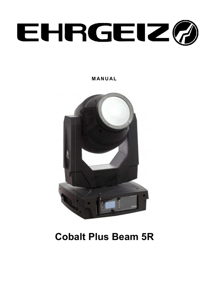 Ehrgeiz Cobalt Plus Beam 5R manual | Manualzz