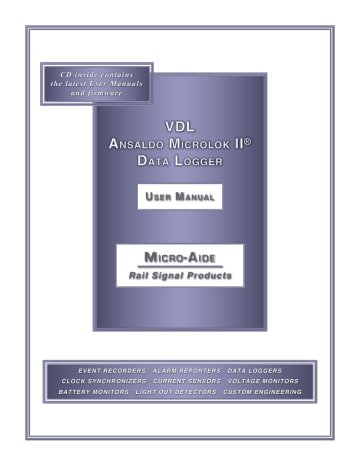 Data Logger Microlok II VDL User Manual | Manualzz