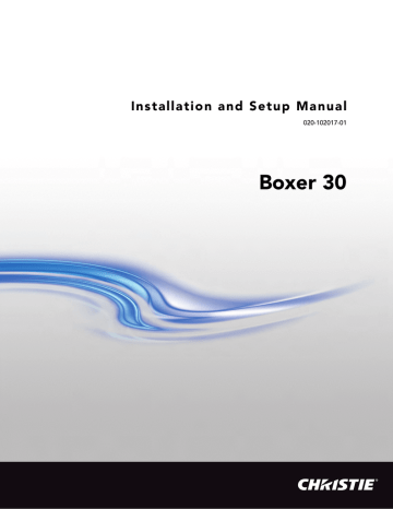 Christie Boxer 30 Installation and Setup Manual | Manualzz