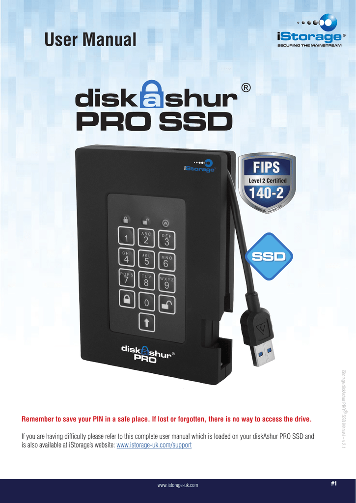 iStorage diskAshur PRO User manual | Manualzz