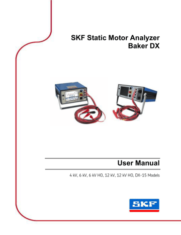 SKF Static Motor Analyzer Baker DX User Manual | Manualzz