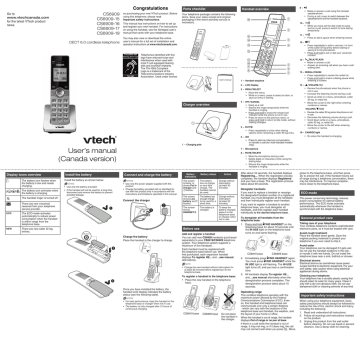 VTech CS6909 User manual | Manualzz