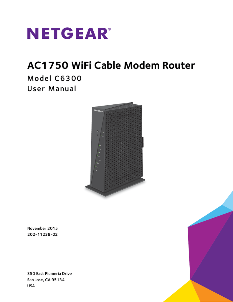 Netgear C6300 User manual | Manualzz