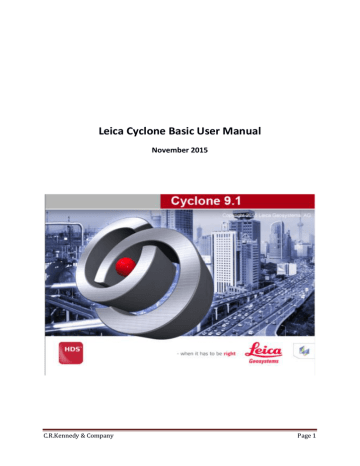 Leica Cyclone 9.1 Basic User Manual | Manualzz